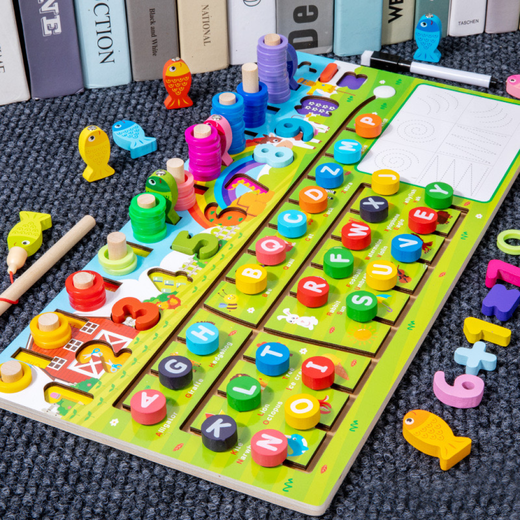 Alphabet & Number Matching Puzzle Color Green – Boardgames and Puzzles