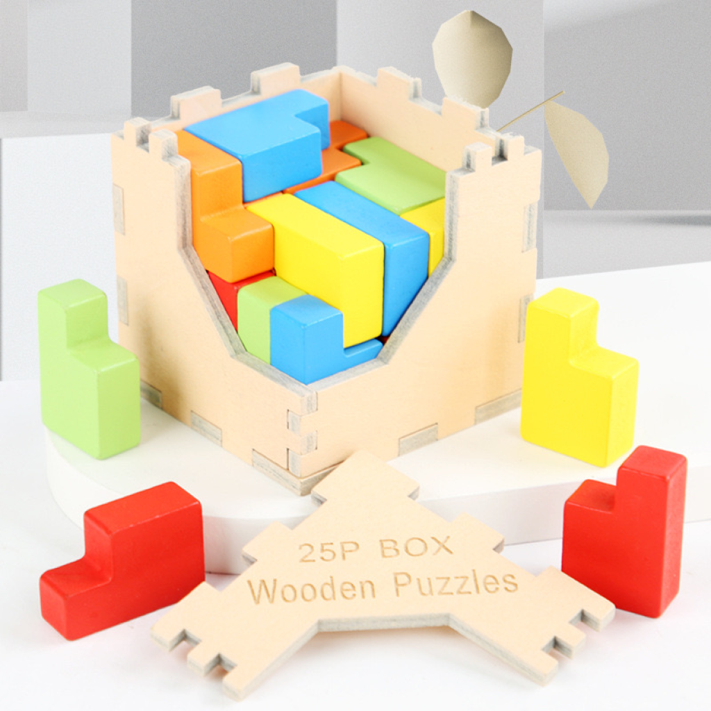 25P Box Wooden Puzzles – Boardgames and Puzzles