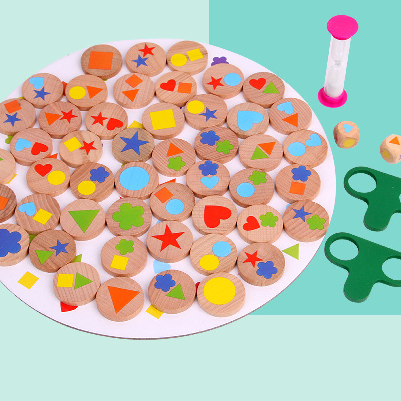Quick Reaction Matching Game Wooden Pieces – Boardgames and Puzzles